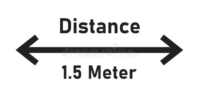 Social Distance. Keep Distance Isolated Icon. Vector Distancing Symbol ...