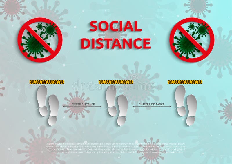 Social Distance Concept, 1 Meter for Prevention of Spreading the ...