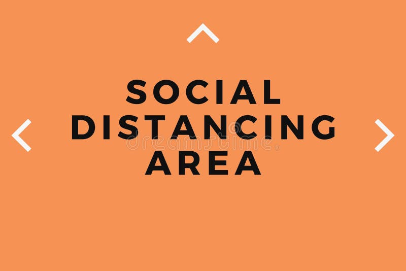 Social distancing area. stock illustration. Illustration of word ...
