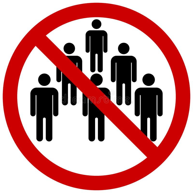 Social Distancing Avoid Crowds, Keep Distance Icon. Vector Illustration ...