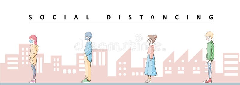 Social Distancing. Social Distance. Keep Social Distance. Stock Vector ...