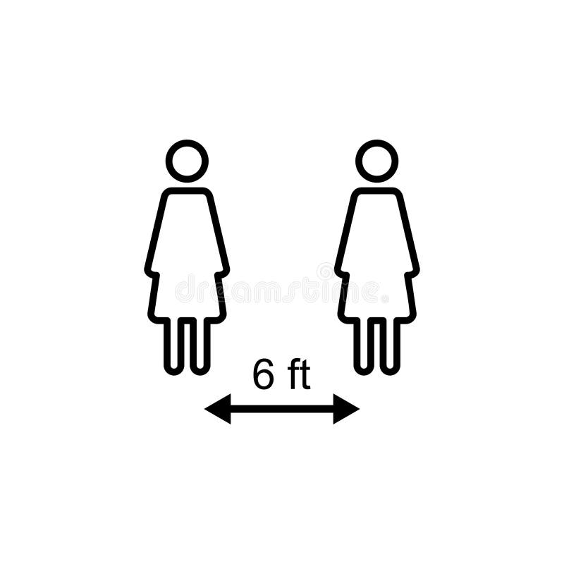 Social Distancing Icon. Social Distance Icon Stock Vector ...