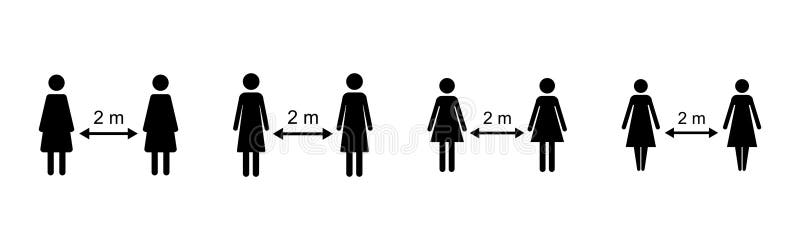 Social Distancing Icon . Social Distance Icon. Self Quarantine Sign ...