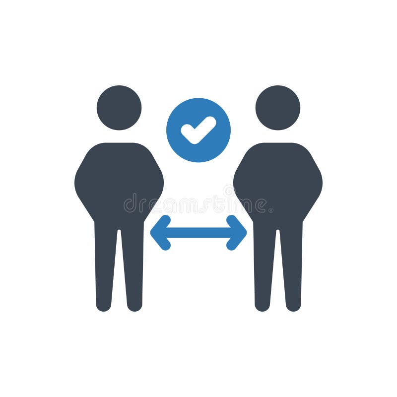 Social distancing icon stock vector. Illustration of distancing - 262613125