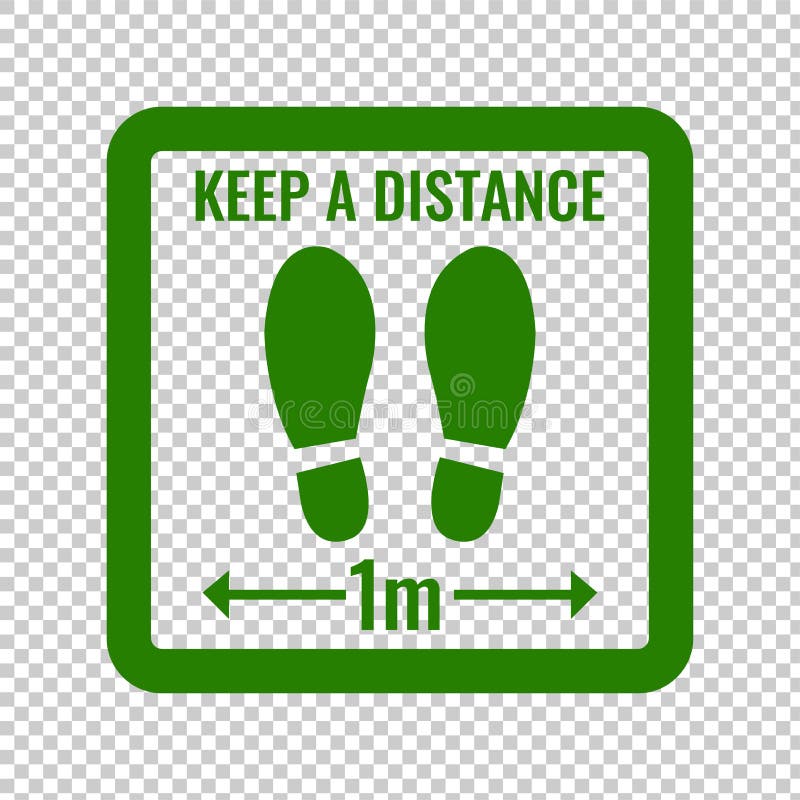 Social Distancing Keep Distance Transparent Background Stock Vector ...