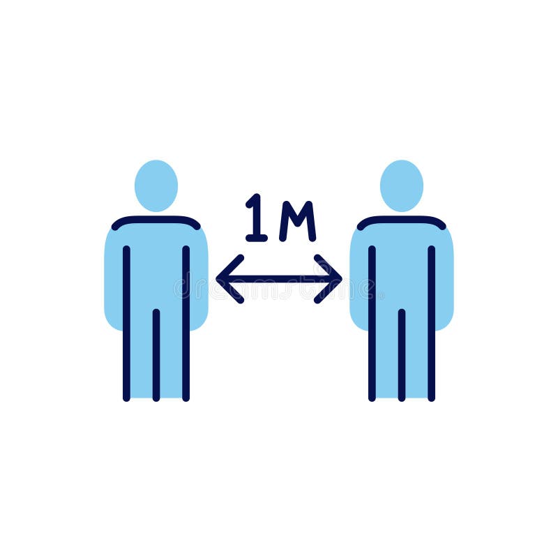 Social Distancing. Keep Distance Vector Icon Stock Vector ...