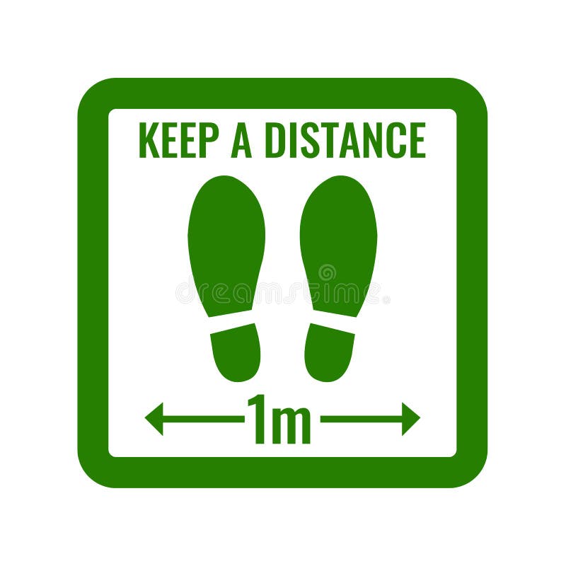 Social Distancing Keep Distance White Background Stock Vector ...
