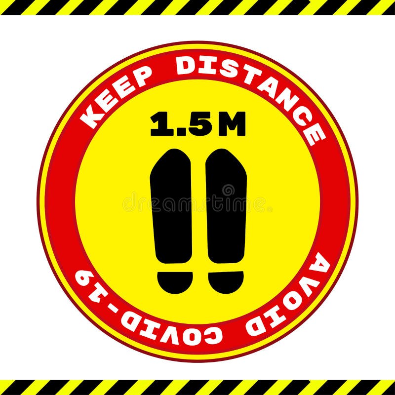 Social Distancing Keep Your Distance 1,5 M or 1,5 Metres Infographic ...
