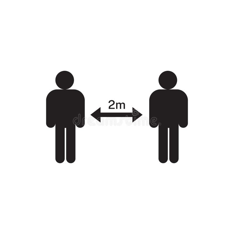 Respect Distancing Landing Page Design Stock Vector - Illustration of ...