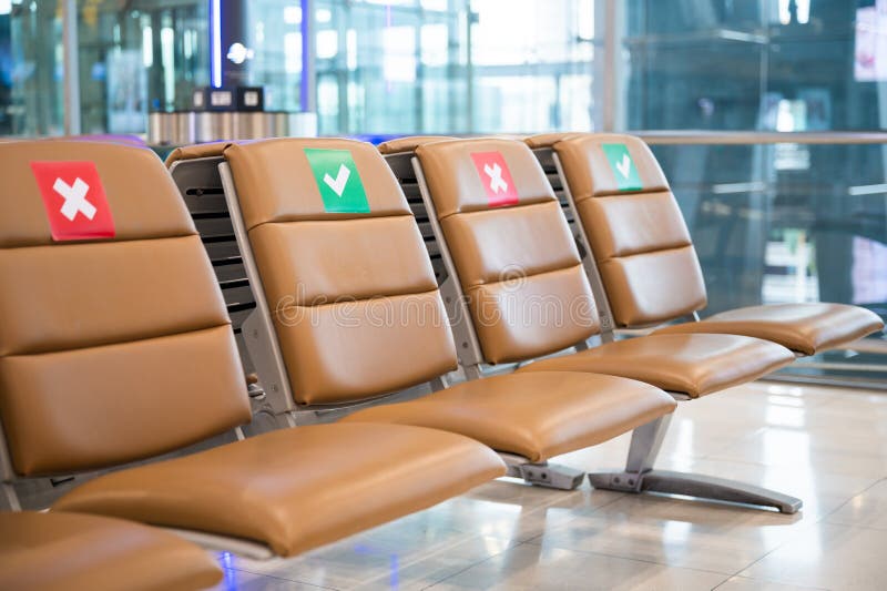 Keep Spaced between Each Chairs Make Separate for Social Distancing in ...