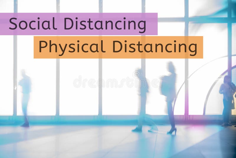 Social Distancing ,and Physical Distancing Space for Safety Stock Photo ...