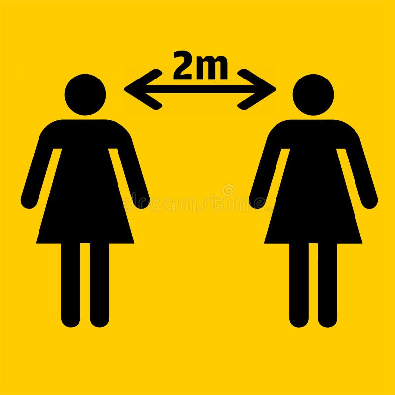 Social Distancing or Safe Distancing Stock Vector - Illustration of ...
