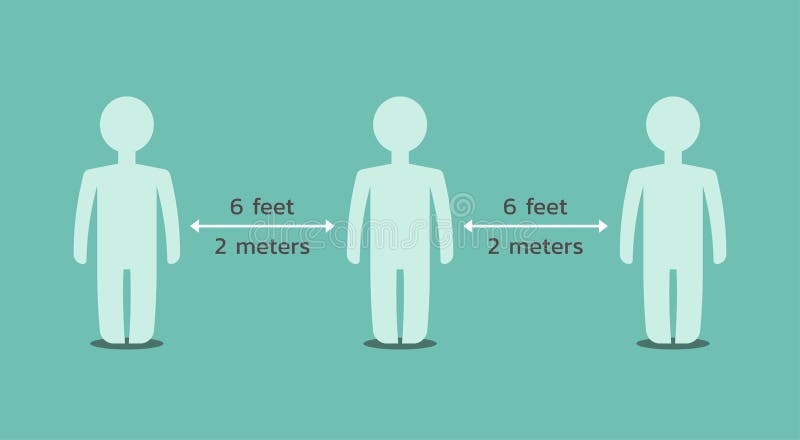 Social Distancing Stick Man Concept Stock Vector - Illustration of ...