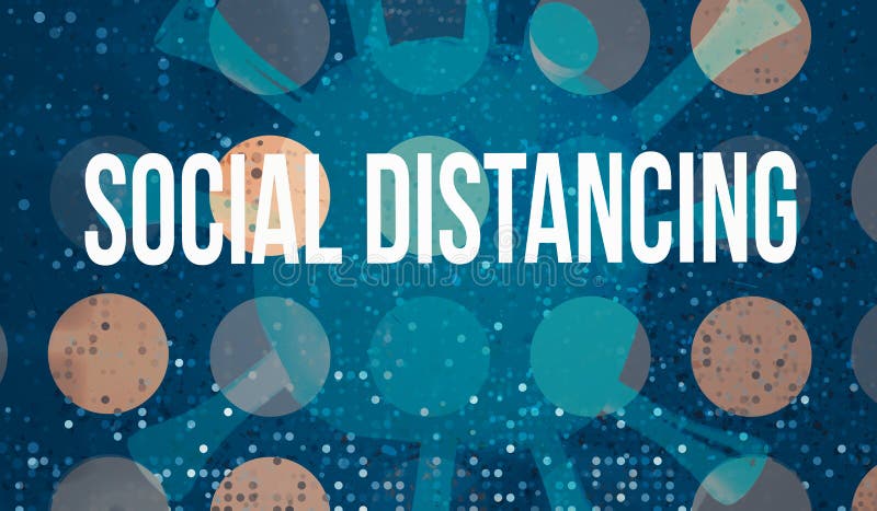 Social Distancing Theme with Abstract Dots Background Stock ...