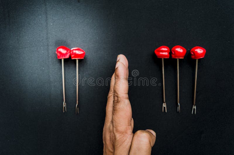 Social Distancing Theme with Objects Flat Lay. Directly Above View ...