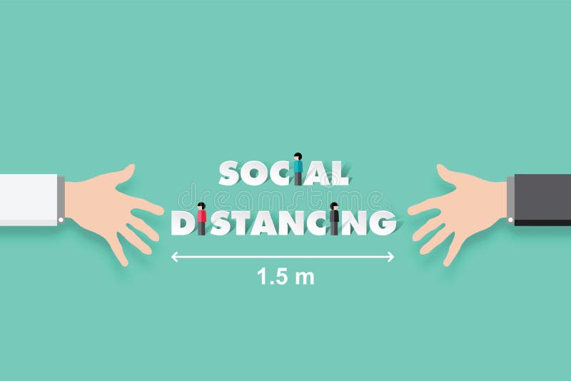 Social Distancing. Two Hand Keep Spaces between Each Other for Social ...