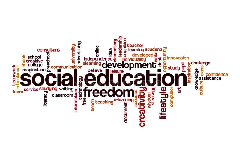 Social Education Cloud Concept Stock Illustration - Illustration of ...