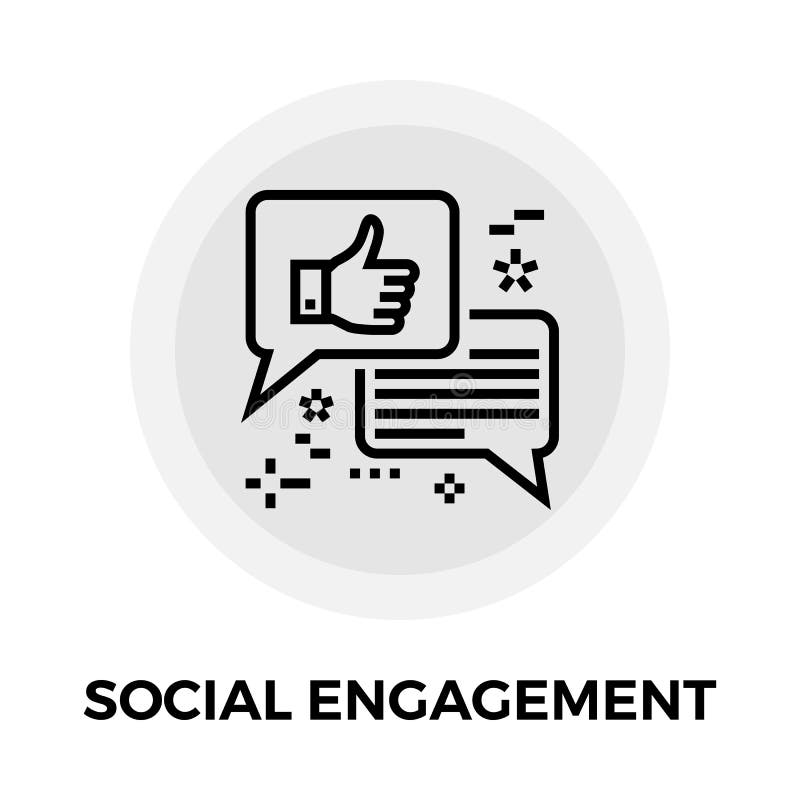 Social Engagement Vector Glyph Icon Stock Vector - Illustration of ...