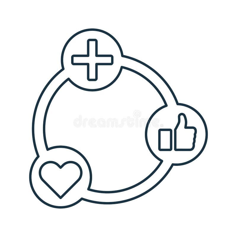 Social Engagement Outline Icon. Line Art Vector Stock Illustration ...