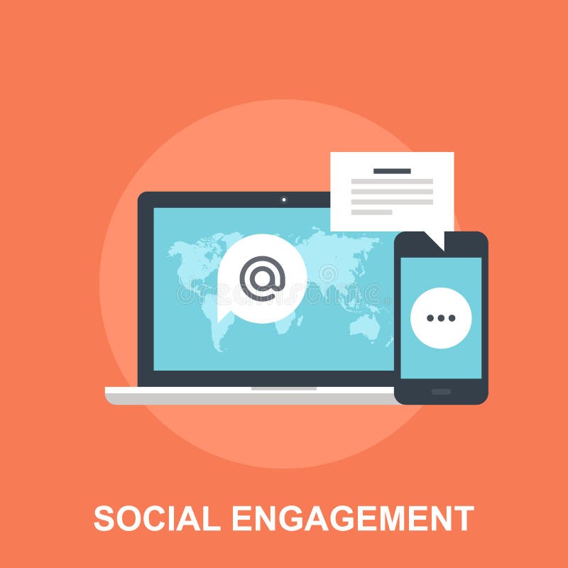 Social Engagement Line Style Vector Icon Which Can Easily Modify or ...