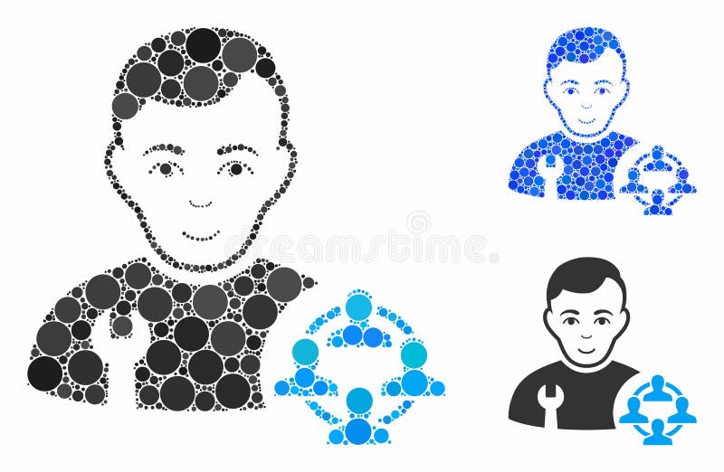 Social Engineer Composition Icon of Circle Dots Stock Vector ...