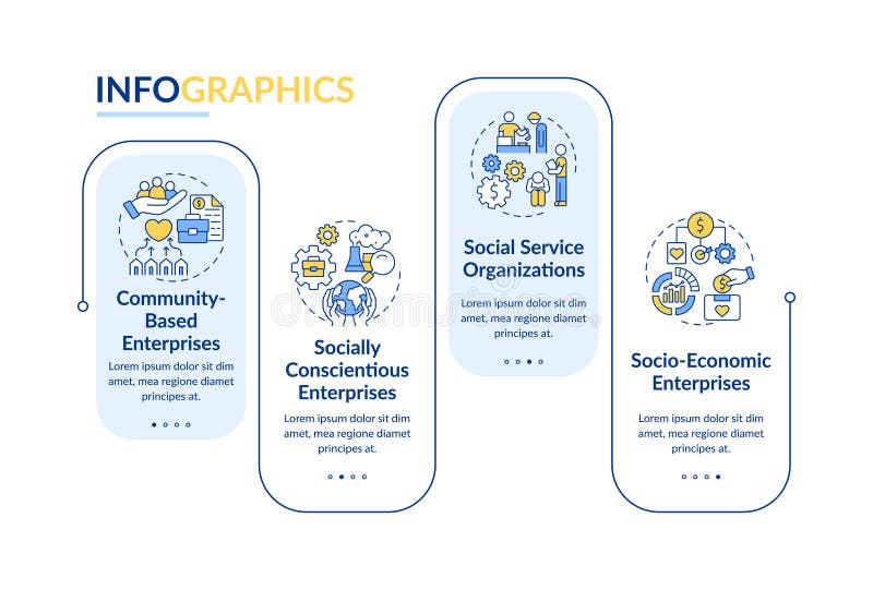 Social Enterprises Focus Vector Infographic Template Stock Vector ...