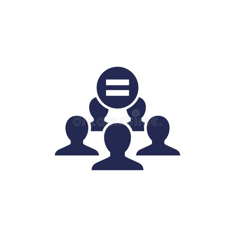 Social Equality Icon with People, Vector Stock Vector - Illustration of ...