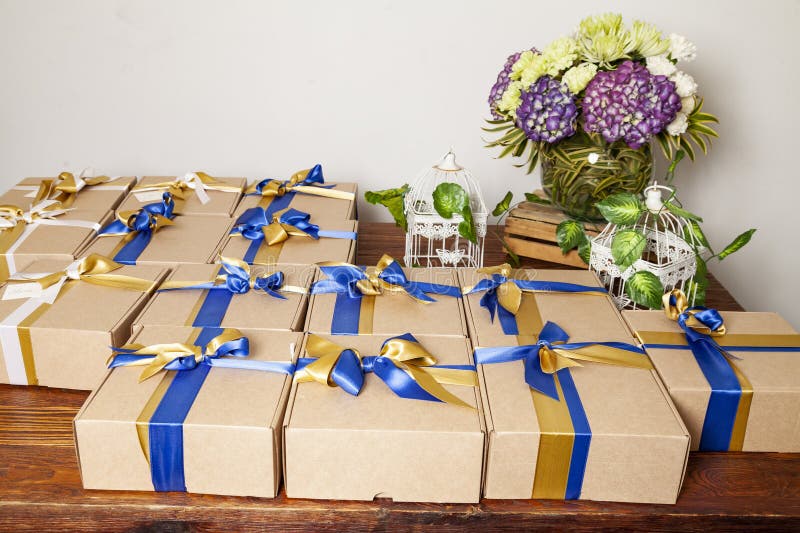 Social Event Table Decorated with Souvenir for Guests at the Party ...