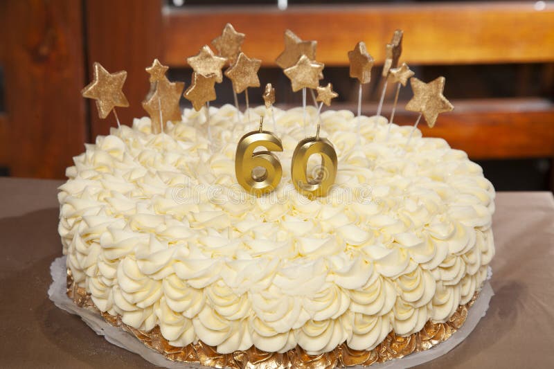 Social Event Tasty Cake for 60th Birthday Celebration Stock Photo ...