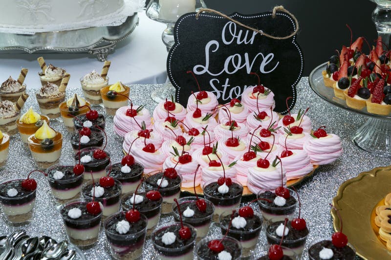 Social Events Dessert Table for Guests Stock Photo - Image of dessert ...