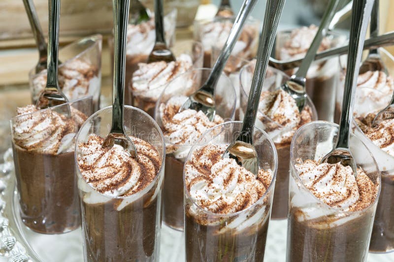 Social Events Individual Presentation of Desserts for Guests at the ...