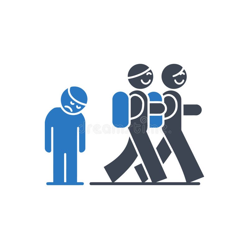 Social Exclusion Group Icon Stock Illustration - Illustration of ...