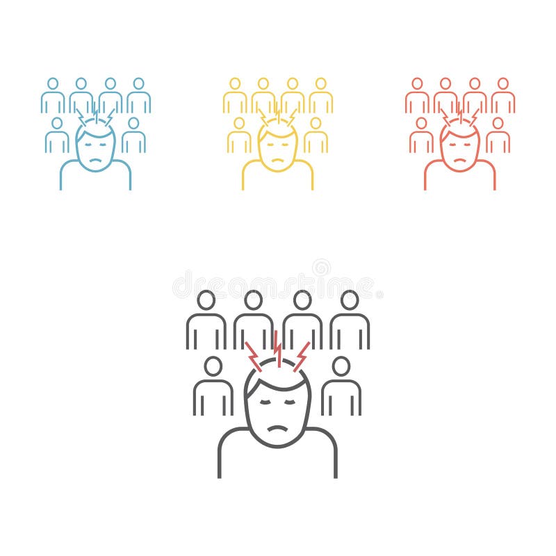 Social Exclusion Line Icon. Vector Icon for Web Graphic. Stock Vector ...