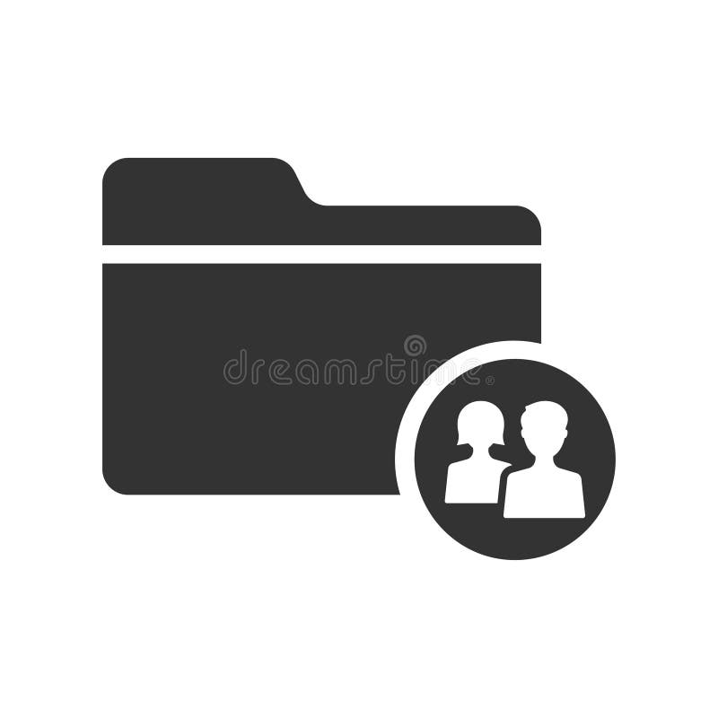 Social folder icon stock vector. Illustration of documents - 225349476