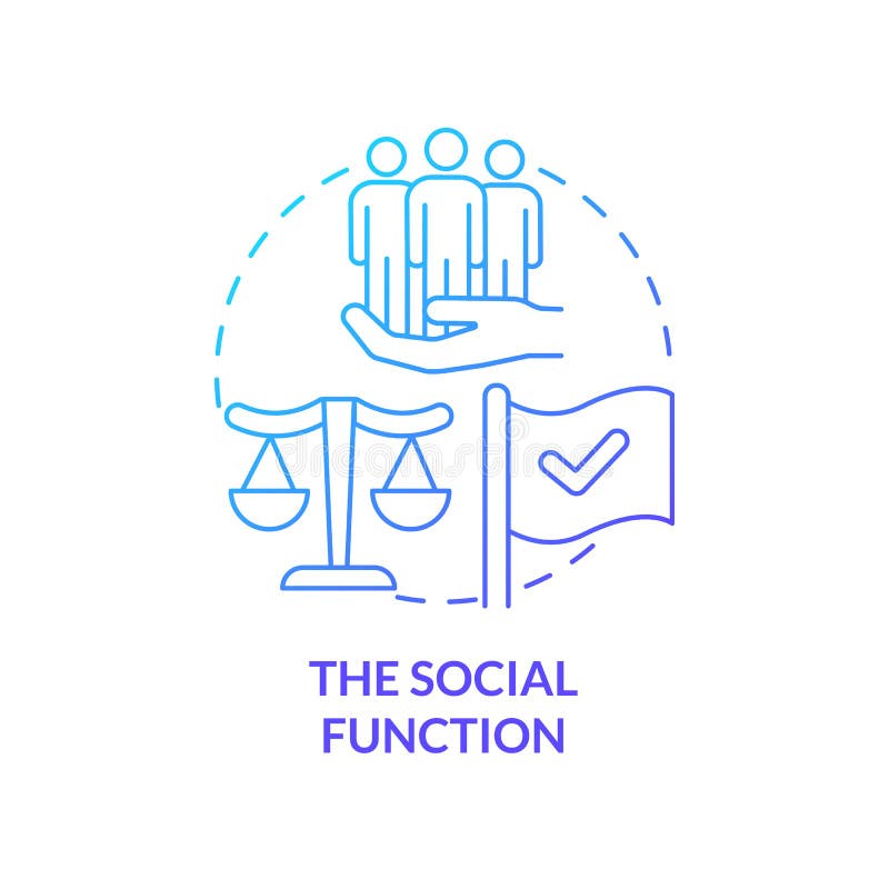 Social Function Blue Gradient Concept Icon Stock Vector - Illustration ...