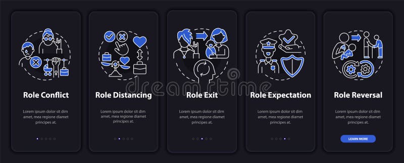 Social Function Concept Onboarding Mobile App Page Screen Stock ...