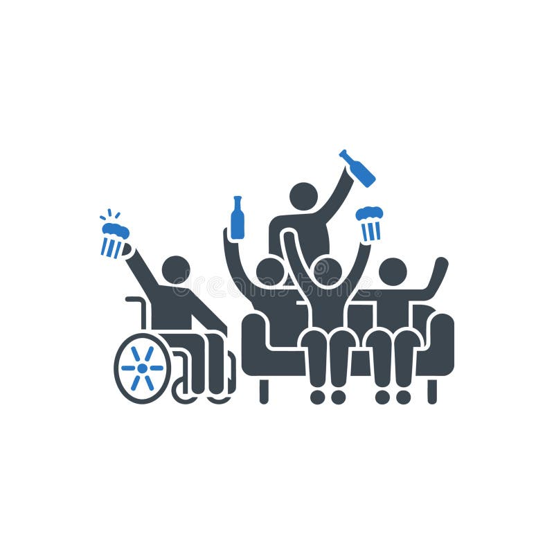 Social Gathering Icon stock vector. Illustration of beer - 377662847