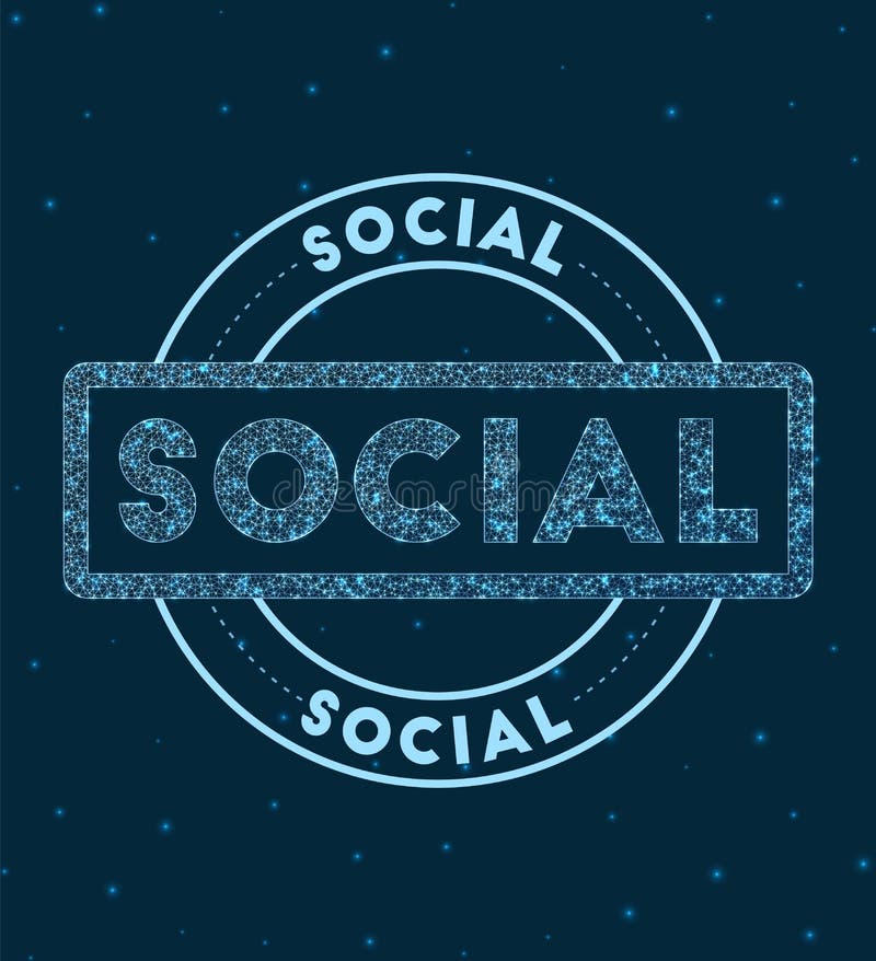 Social Badge Isolated on White Background. Stock Vector - Illustration ...