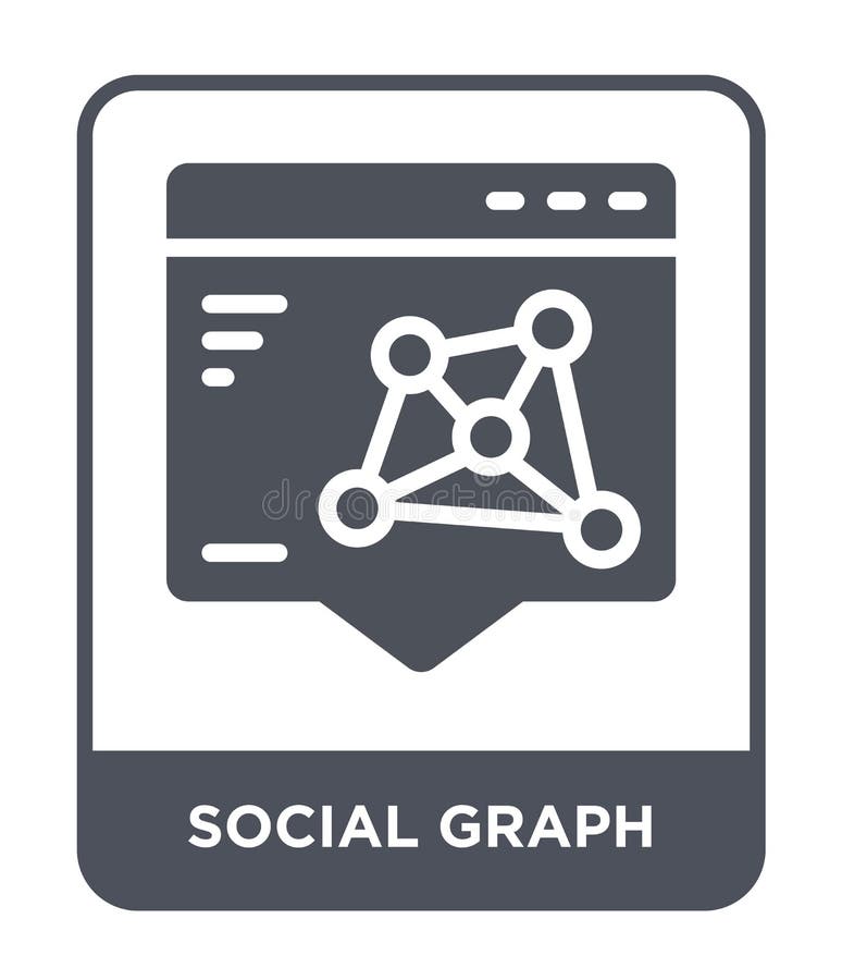 Social Graph Icon in Trendy Design Style. Social Graph Icon Isolated on ...