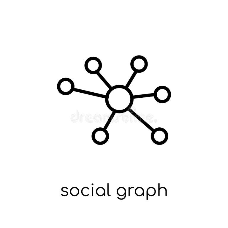 Social Graph Icon. Trendy Modern Flat Linear Vector Social Graph Stock ...