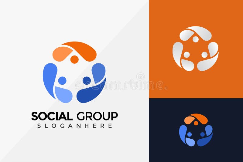 Social Group Company Logo Design, Modern Logo Designs Vector ...