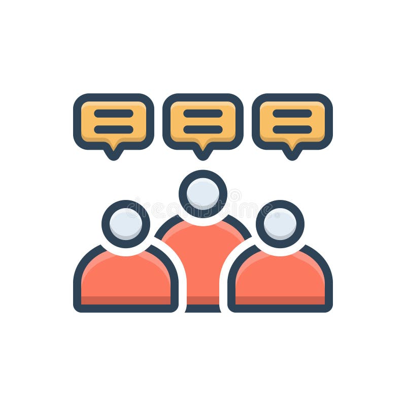 Color Illustration Icon for Social Group, Friend and Gathering Stock ...