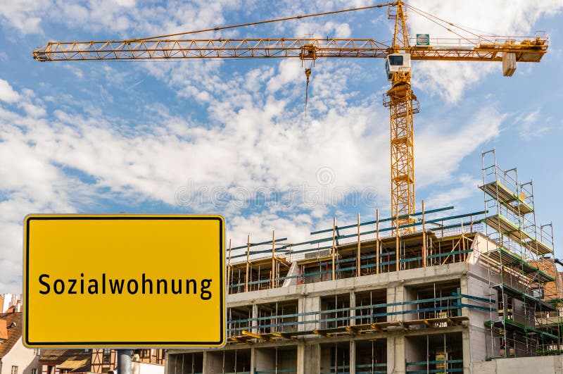 Social Housing Construction Site Stock Photo - Image of building ...