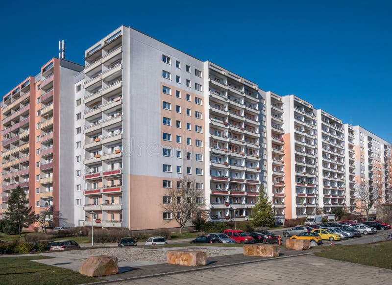 Social Housing in East Germany Stock Photo - Image of constructions ...