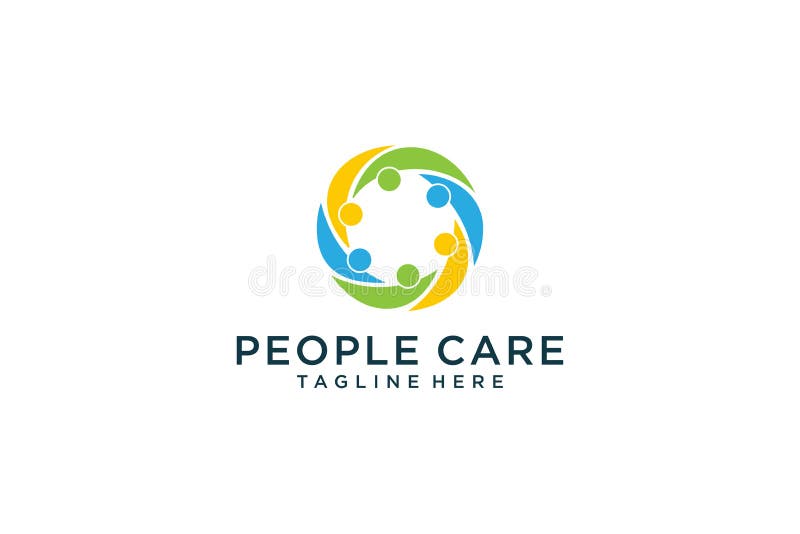 Social Humanity People Logo. Flat Vector Logo Design Template Element ...