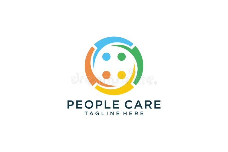 Social Humanity People Logo. Flat Vector Logo Design Template Element ...