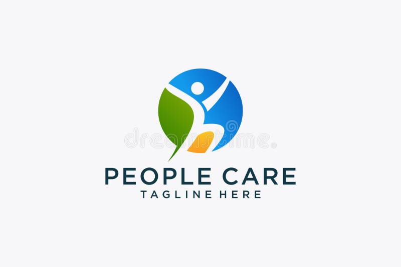 Social Humanity People Logo. Flat Vector Logo Design Template Element ...