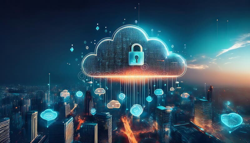 Social Icon Technology Concept and Cloud Data Security Stock ... Social Icon Technology Concept and Cloud Data Security Stock ...