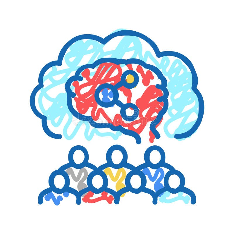 Social Intelligence Icon Doodle Illustration Stock Vector ...