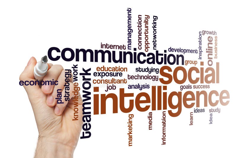 Social Intelligence Word Cloud Concept Stock Illustration ...